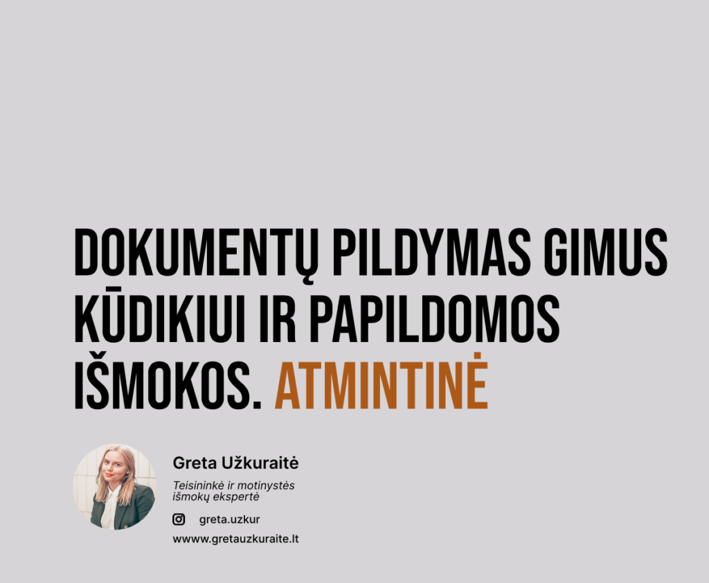 ATMINTINĖ nr. 1 - kaip pildyti dokumentus ir žinoti, kas priklauso ...